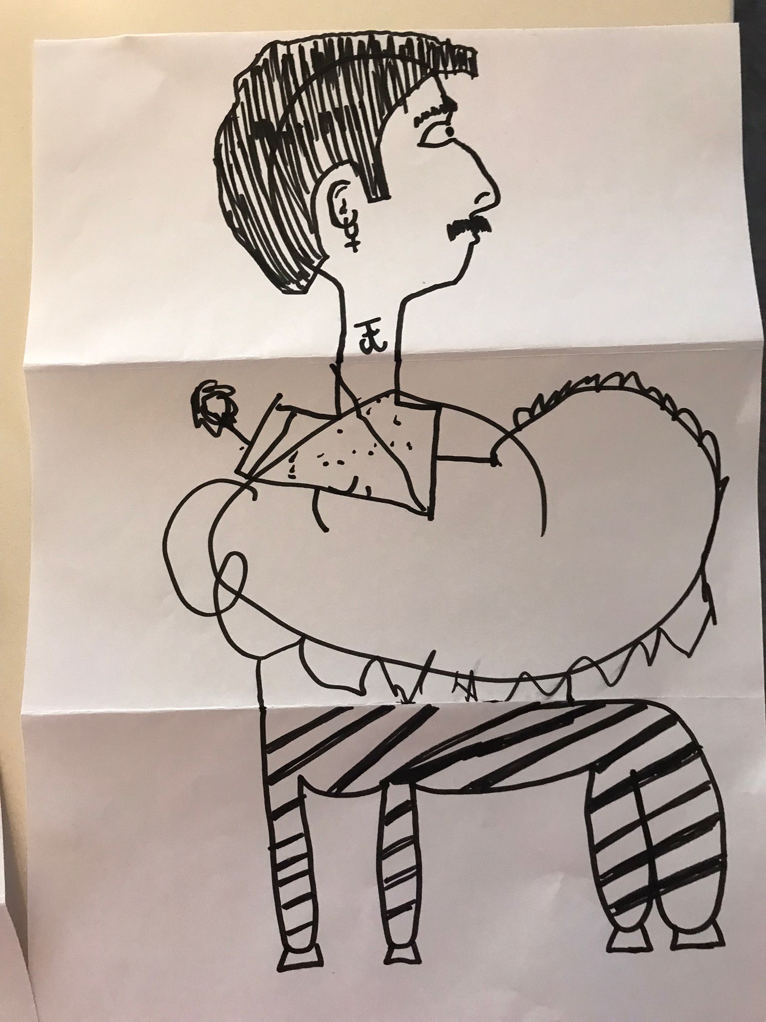 Exquisite corpse drawing - Janaina Aguiar